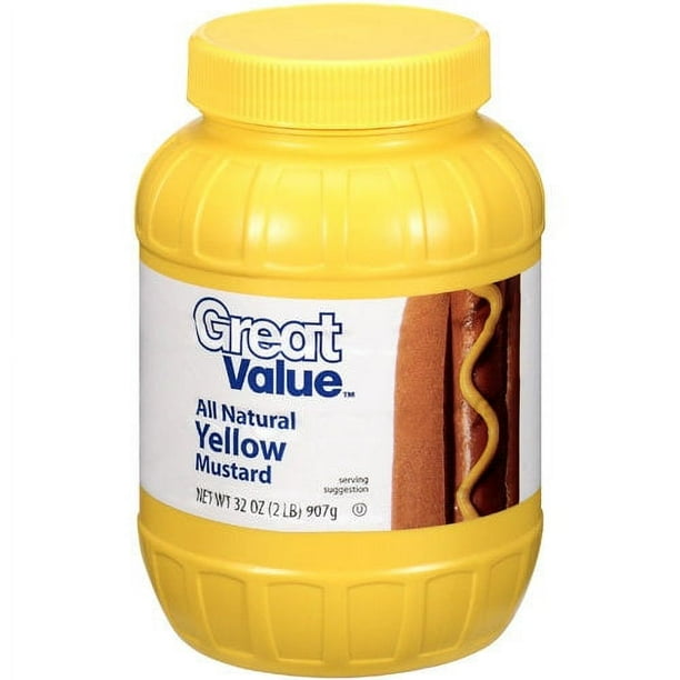 Great Value All Natural Yellow Mustard, 32 oz - Walmart Business Supplies