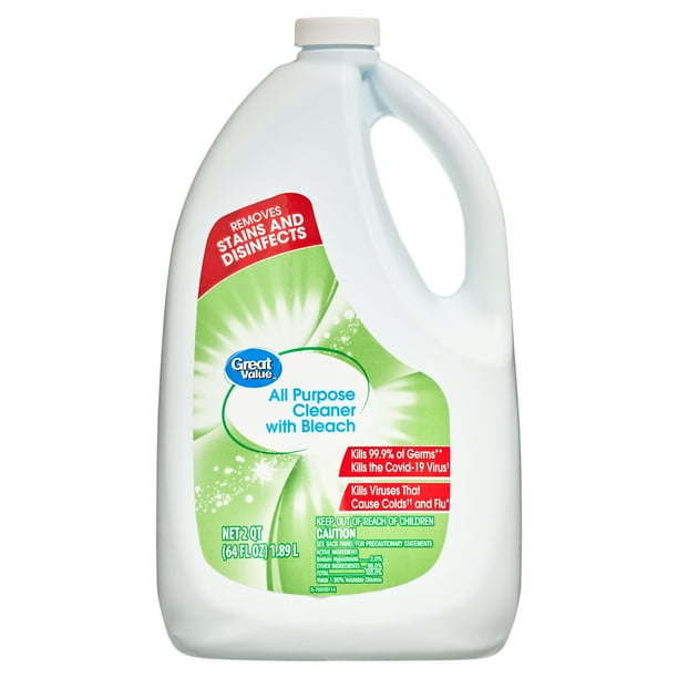 Great Value All Purpose Cleaner with Bleach, 64 fl oz Refill - Walmart ...