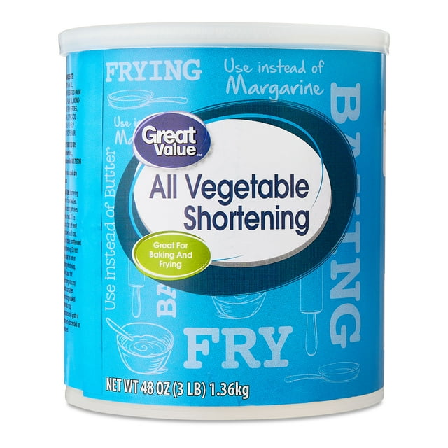 Great Value Vegetable Shortening, 48 oz Can for Office Kitchens ...