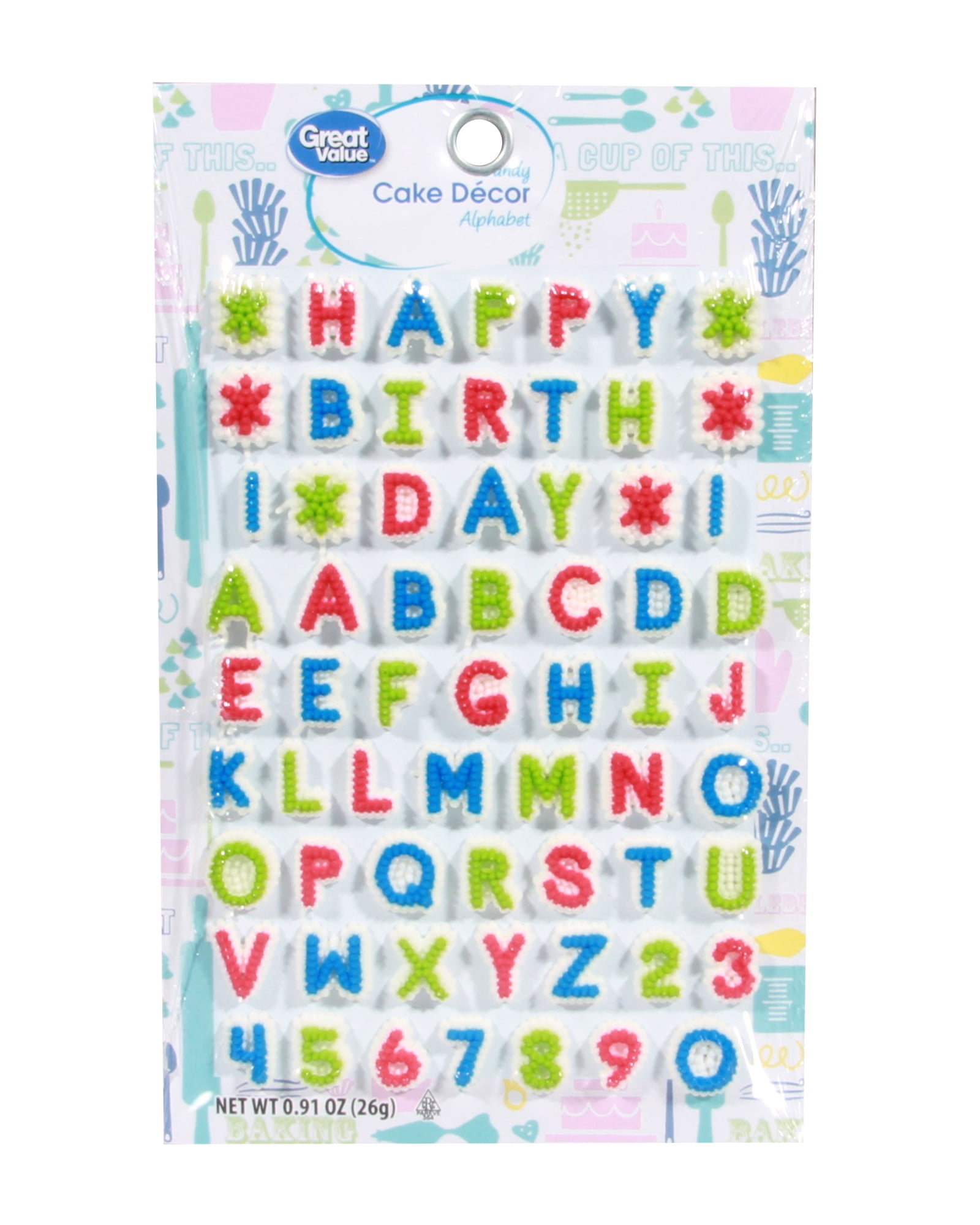 Alphabet Candy Card - Walmart Business Supplies