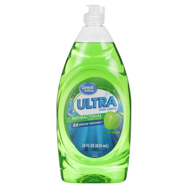Great Value Antibacterial Liquid Dish Soap, Fruity Scent, 28 Fluid ...