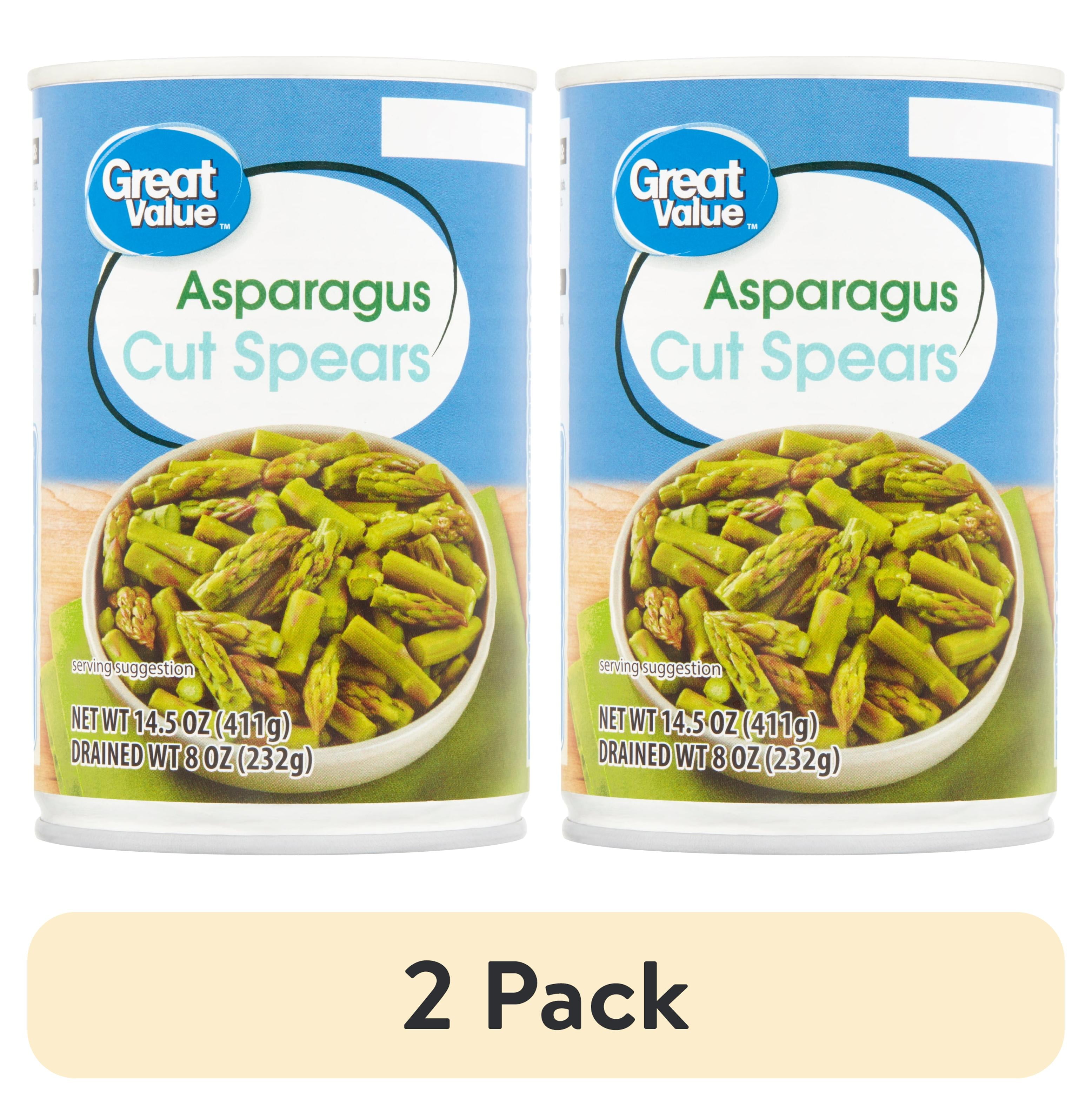 (2 pack) Great Value Asparagus Cut Spears, 14.5 Oz - Walmart.com