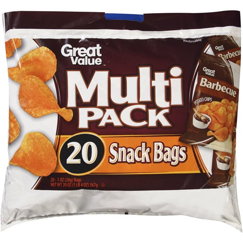 Great Value Barbecue Flavored Potato Chips Multi Pack - Walmart.com