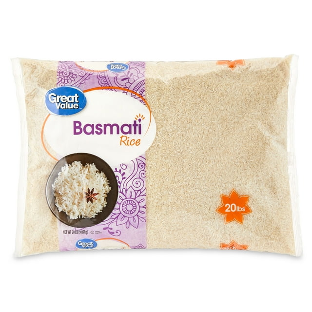 Great Value Basmati Rice, 20 lb - Walmart.com