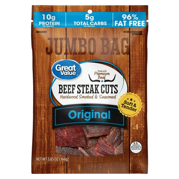 Great Value Beef Steak Cuts, Jumbo Bag, 5.85 oz - Walmart Business Supplies