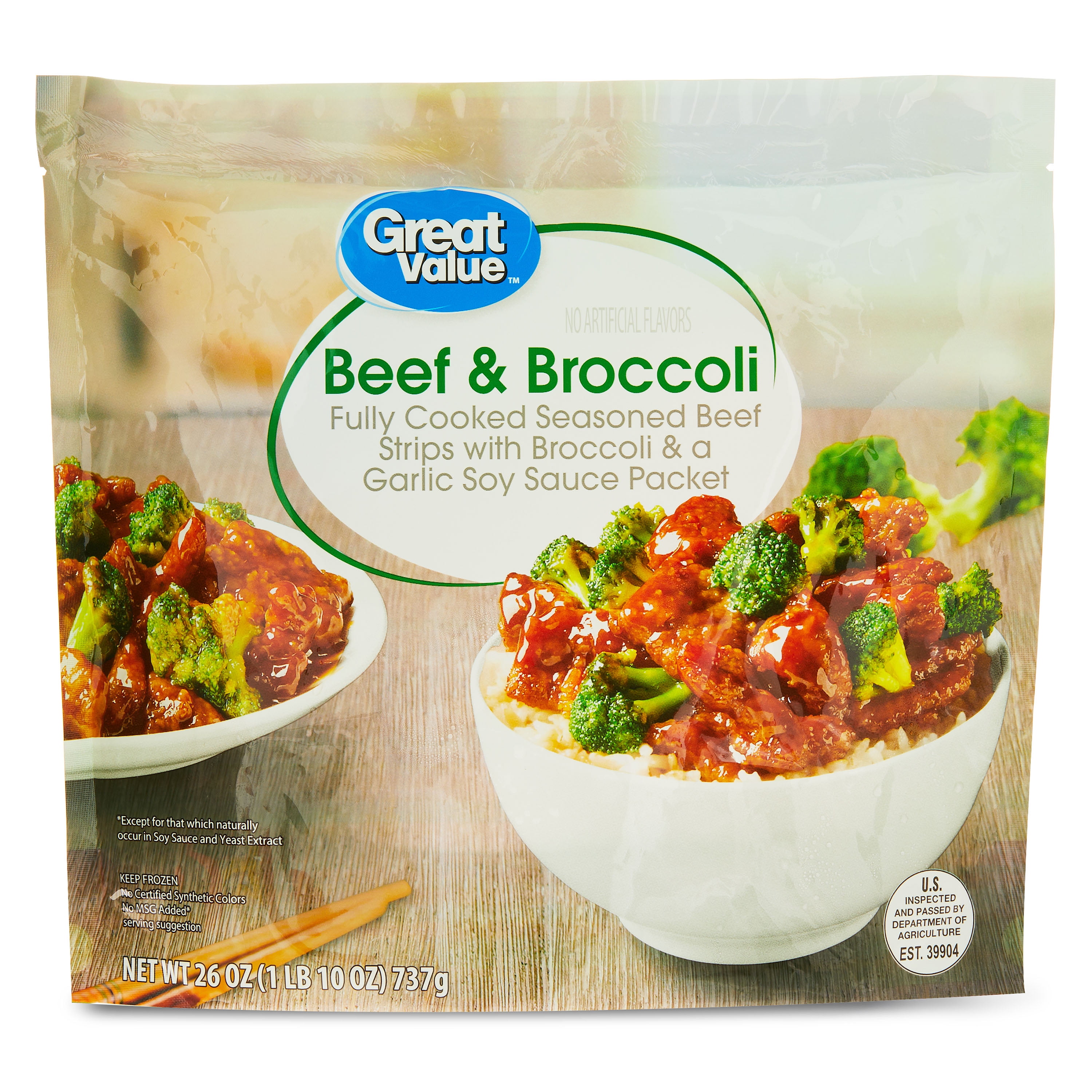 Great Value Beef and Broccoli 26 oz, Quick Easy Restaurant Quality Meal ...