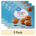 (3 pack) Great Value Birthday Cake Mini Muffins, 1.65 oz (10 count ...
