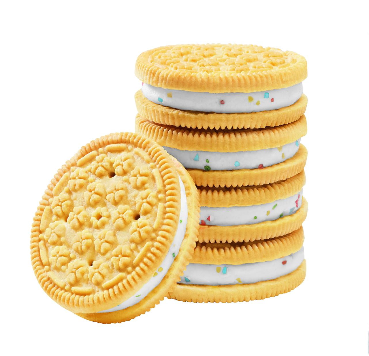 Great Value Birthday Cake Sandwich Creme Cookies, 15 Count, 15.25 oz ...