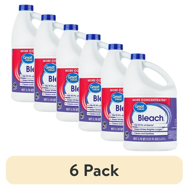 (6 pack) Great Value Bleach, 121 fl oz - Walmart Business Supplies