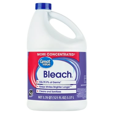 Great Value Bleach 81 fl oz for cleaning, sanitizing, and whitening ...
