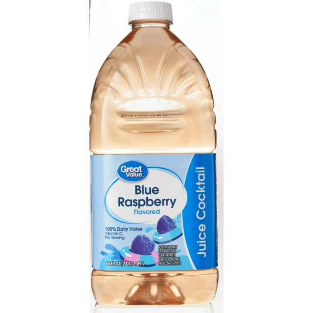 Great Value 64oz Blue Raspberry Juice Cocktail - Walmart.com