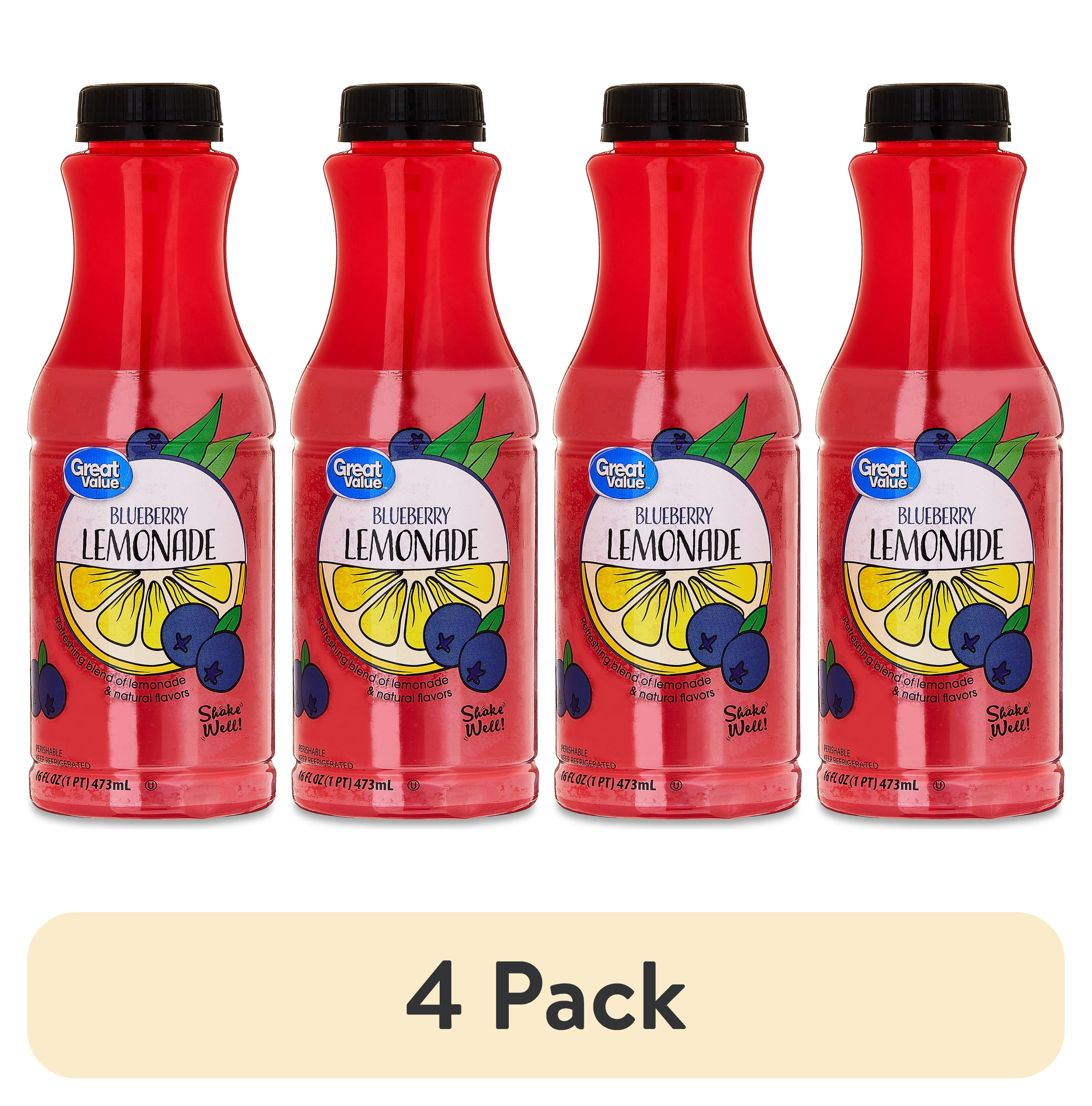 (4 pack) Great Value Blueberry Lemonade, 16 fl oz - Walmart.com
