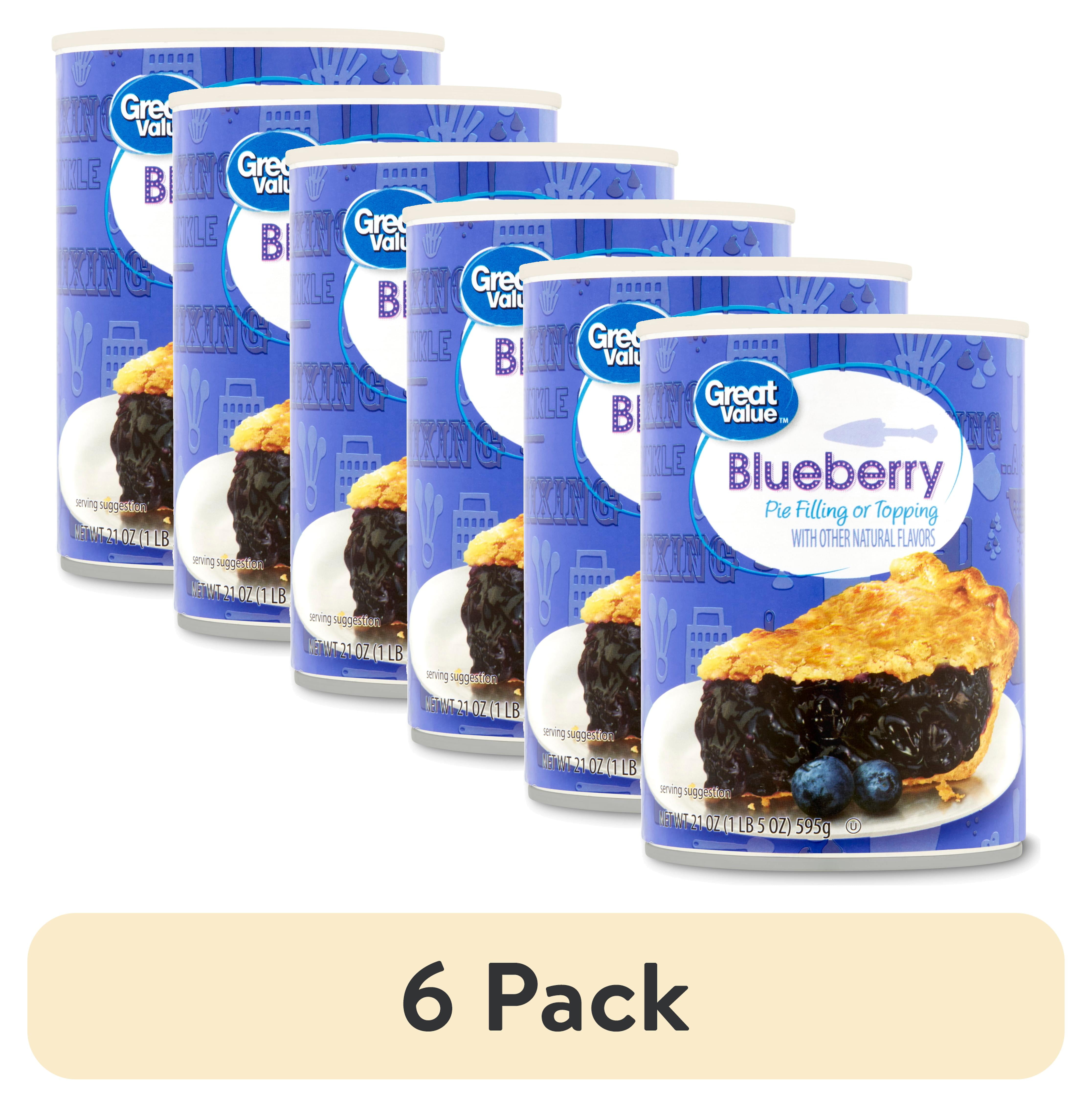 (6 pack) Great Value Blueberry Pie Filling or Topping, 21 oz - Walmart.com