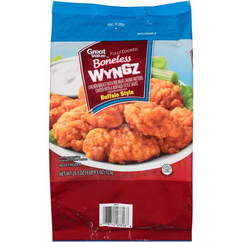 Great Value Boneless Wyngz, Buffalo Style, 24 oz - Walmart.com