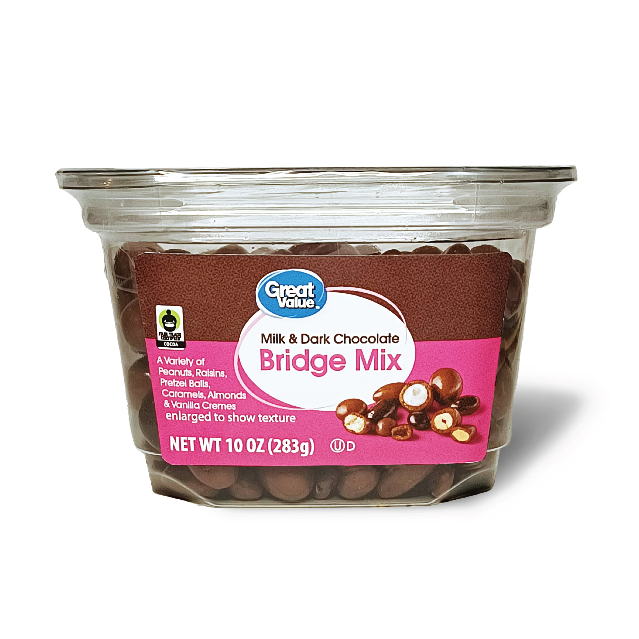 Great Value Milk and Dark Chocolate Bridge Mix Tub, 10 oz - Walmart ...