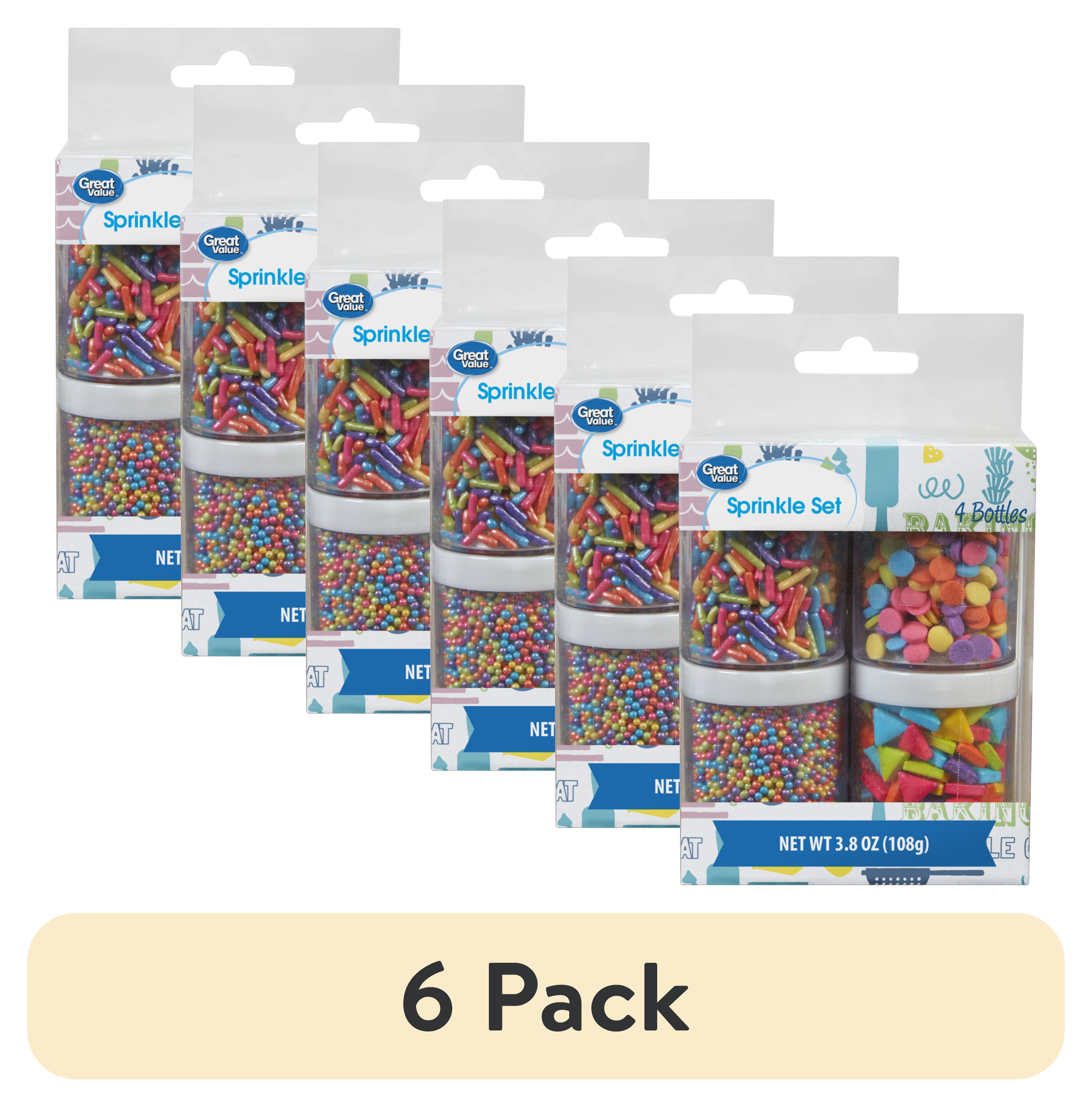 (6 pack) Great Value Bright Sprinkles Set, 3.8 oz. - Walmart.com