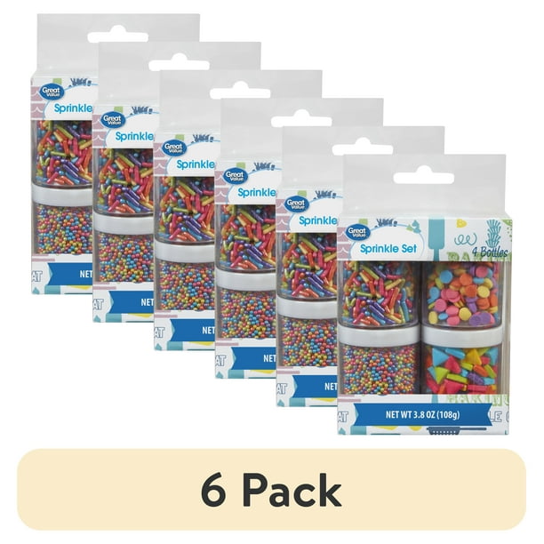 (6 pack) Great Value Bright Sprinkles Set, 3.8 oz. - Walmart Business ...