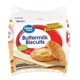 Great Value Flaky Buttermilk Biscuits 41.6 oz 20 Count for Southern ...
