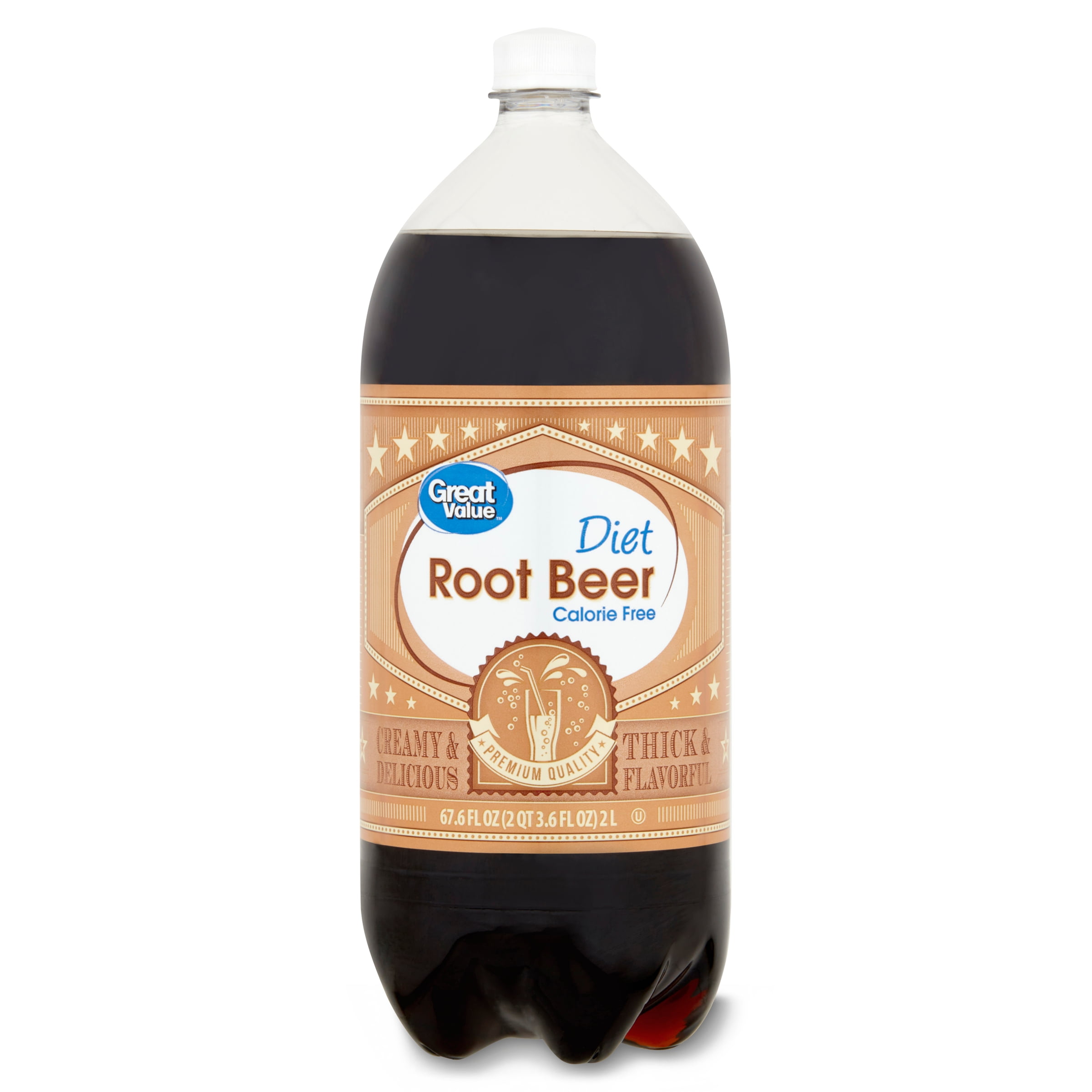 Great Value Caffeine-Free Diet Root Beer Soda, 2 Liter Bottle - Walmart.com