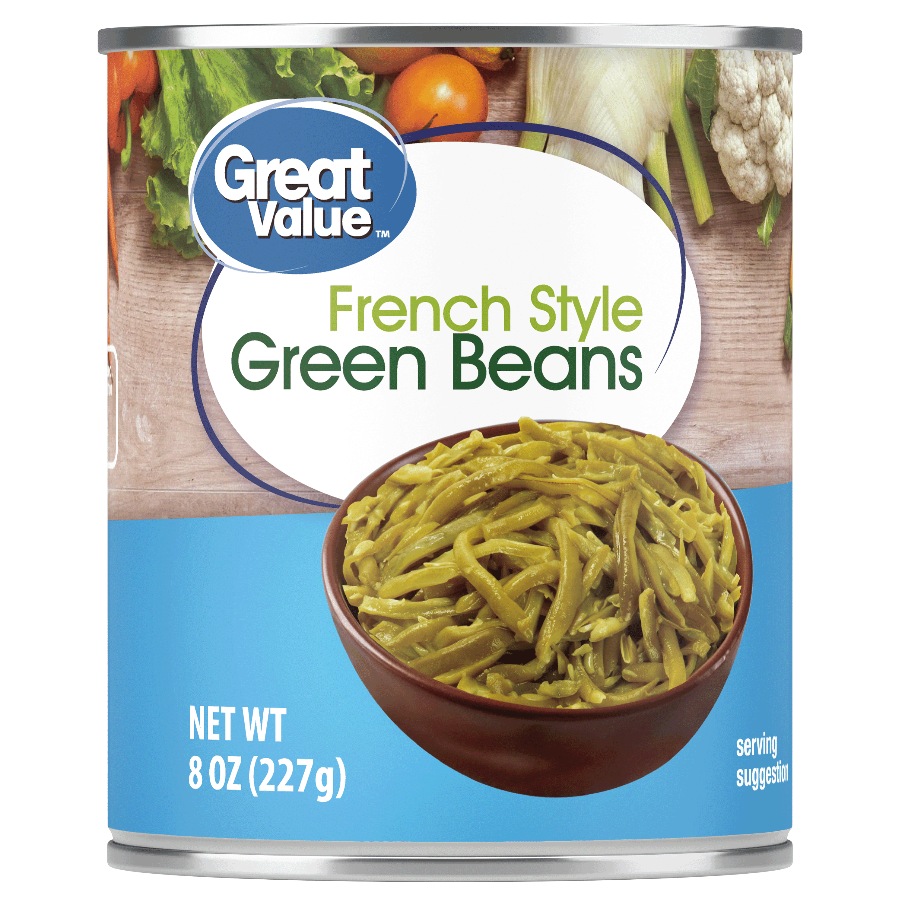 Great Value French Style Green Beans, 8 oz Can - Walmart.com