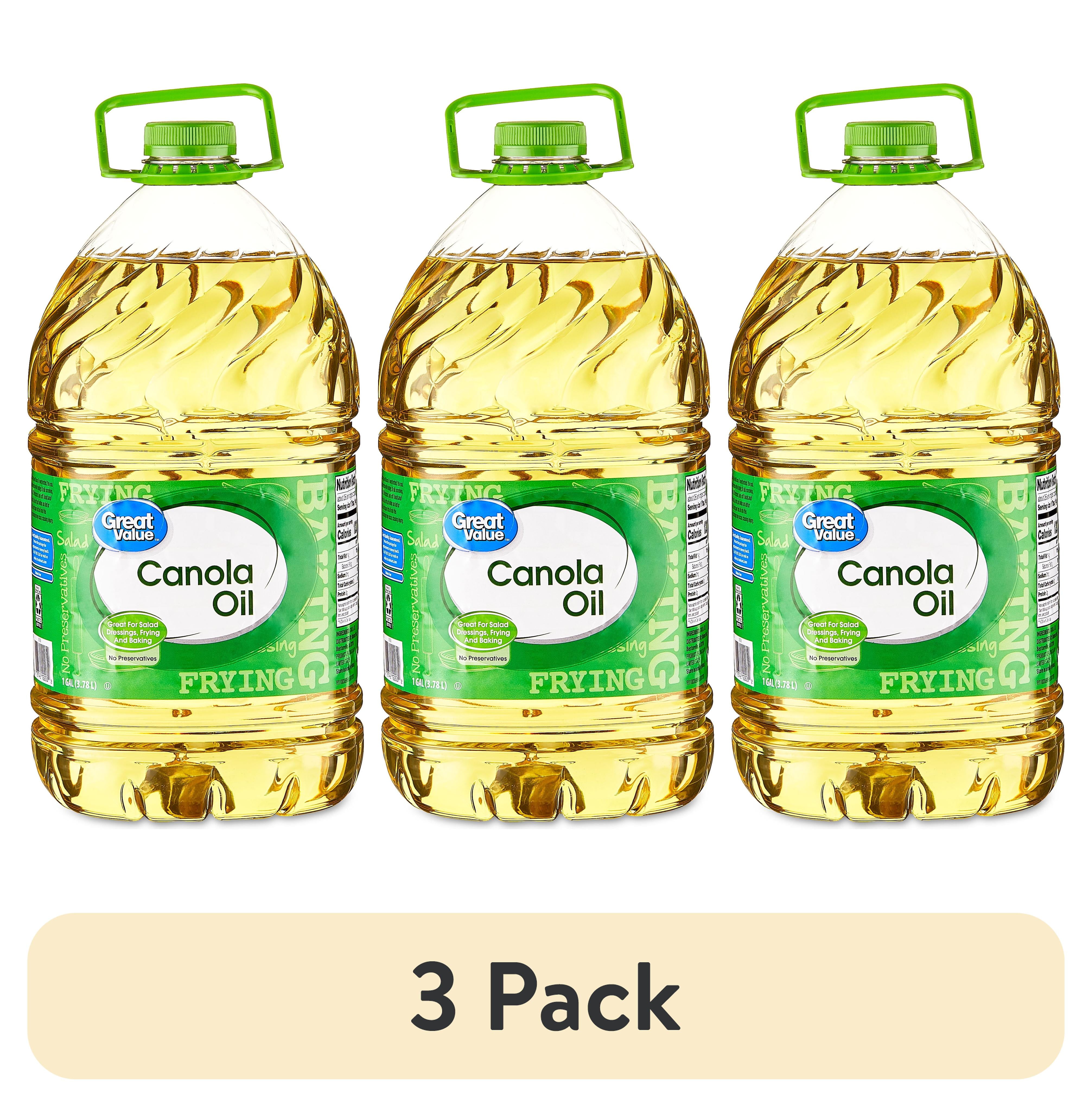 (3 pack) Great Value Canola Oil, 1 gal - Walmart.com