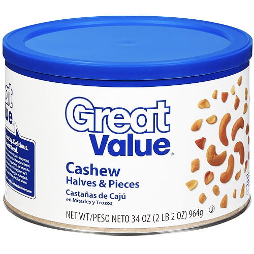 Great Value Cashew Halves & Pieces, 34 Oz. - Walmart.com