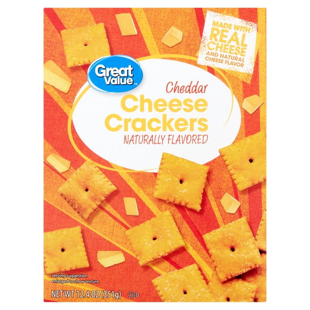 Great Value Cheddar Cheese Crackers, 12.4 oz - Walmart Business Supplies
