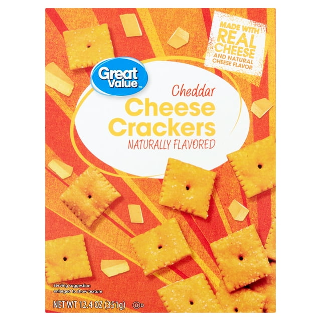 Great Value Cheddar Cheese Crackers, 12.4 oz for Office Breakroom ...