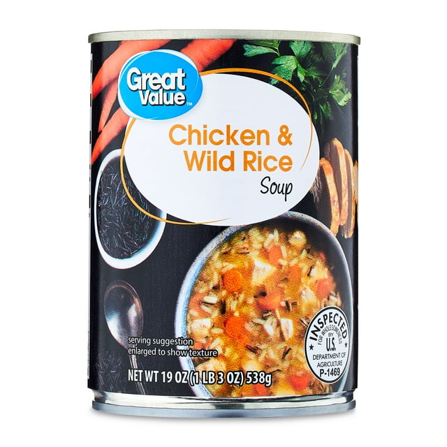 Great Value Chicken & Wild Rice Soup, 19 oz - Walmart.com