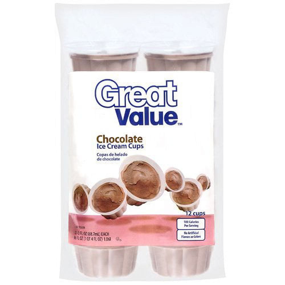 Great Value Chocolate Ice Cream Cups, 36 fl oz - Walmart.com