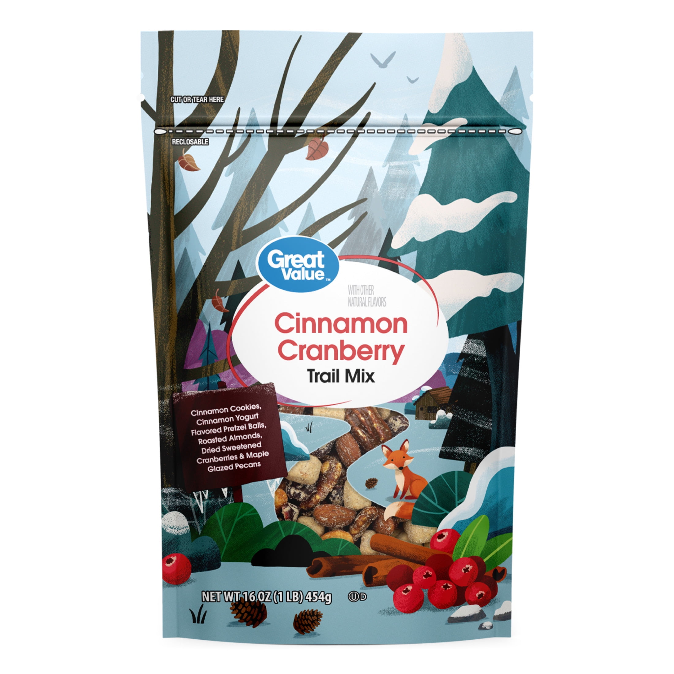 Great Value Cinnamon Cranberry Trail Mix, 16 oz - Walmart.com