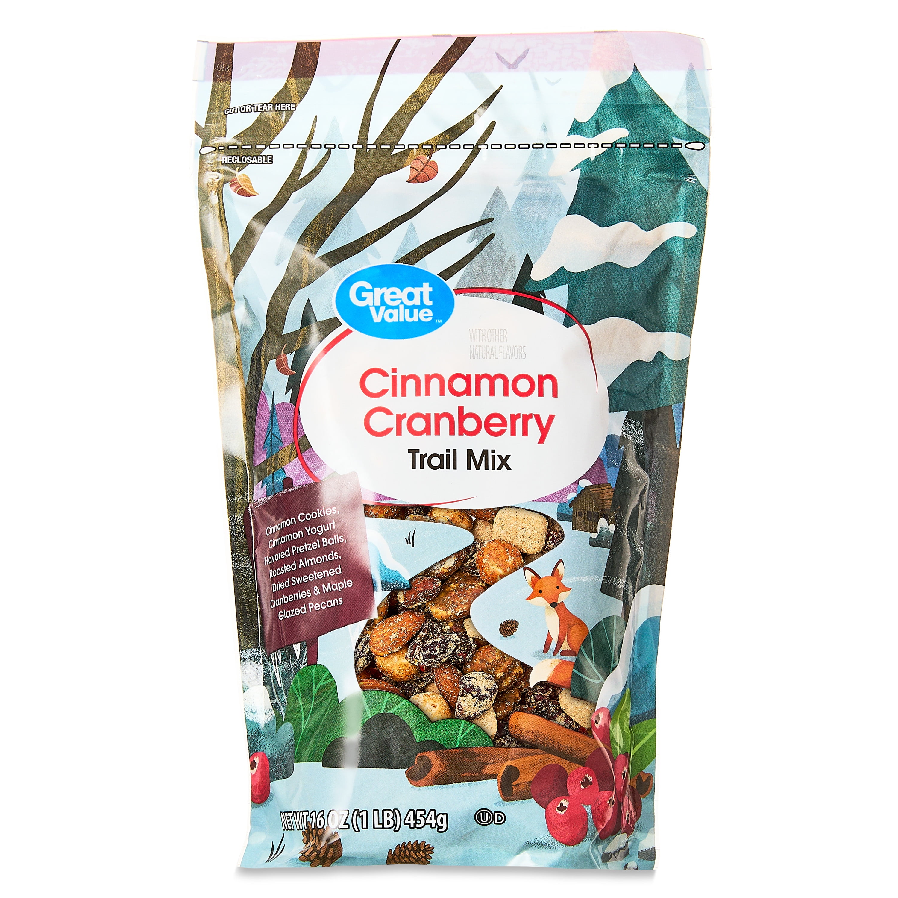 Great Value Cinnamon Cranberry Trail Mix, 16 oz - Walmart.com