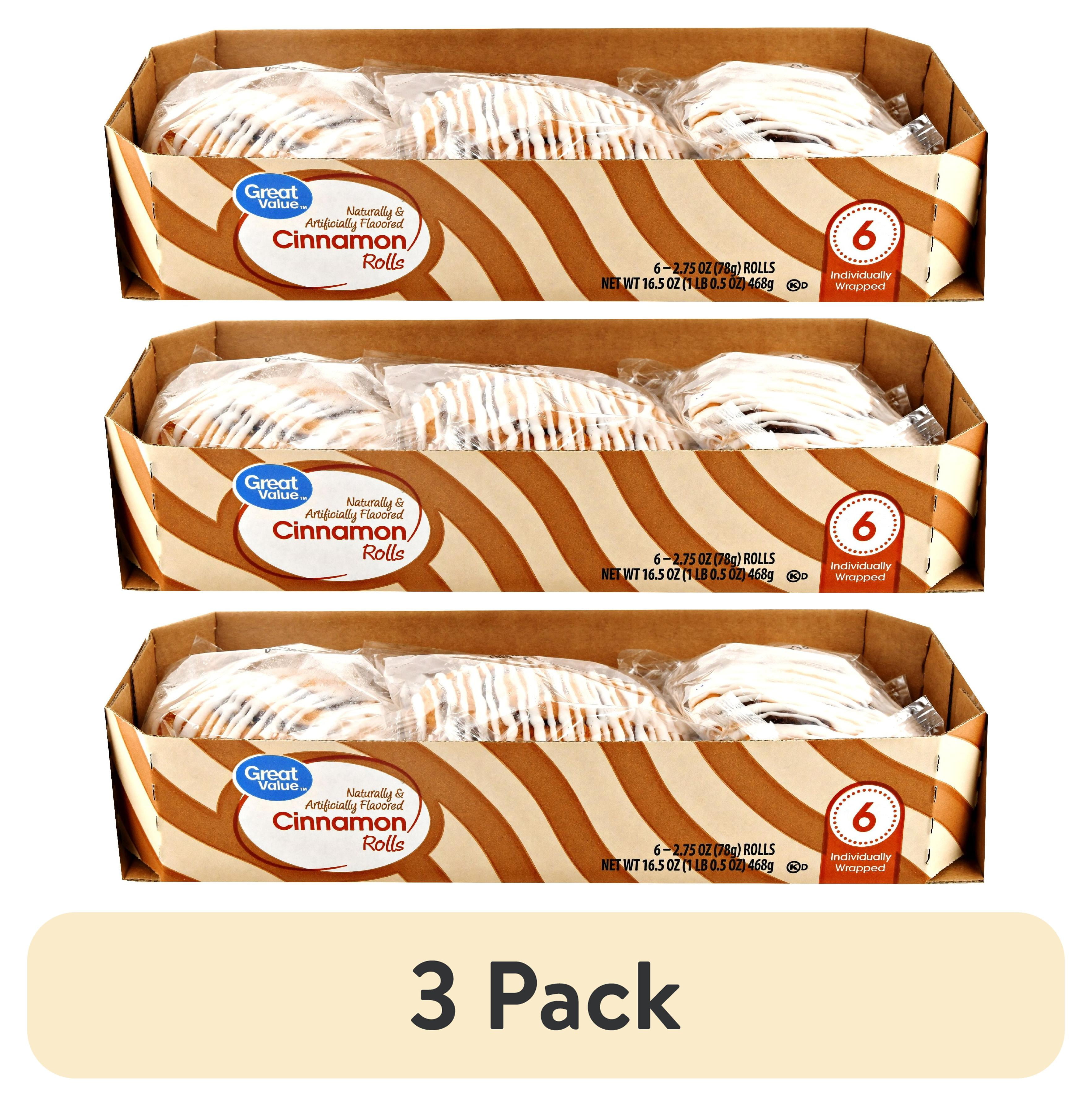 (3 pack) Great Value Cinnamon Rolls, 16.5 oz, 6 Count - Walmart.com