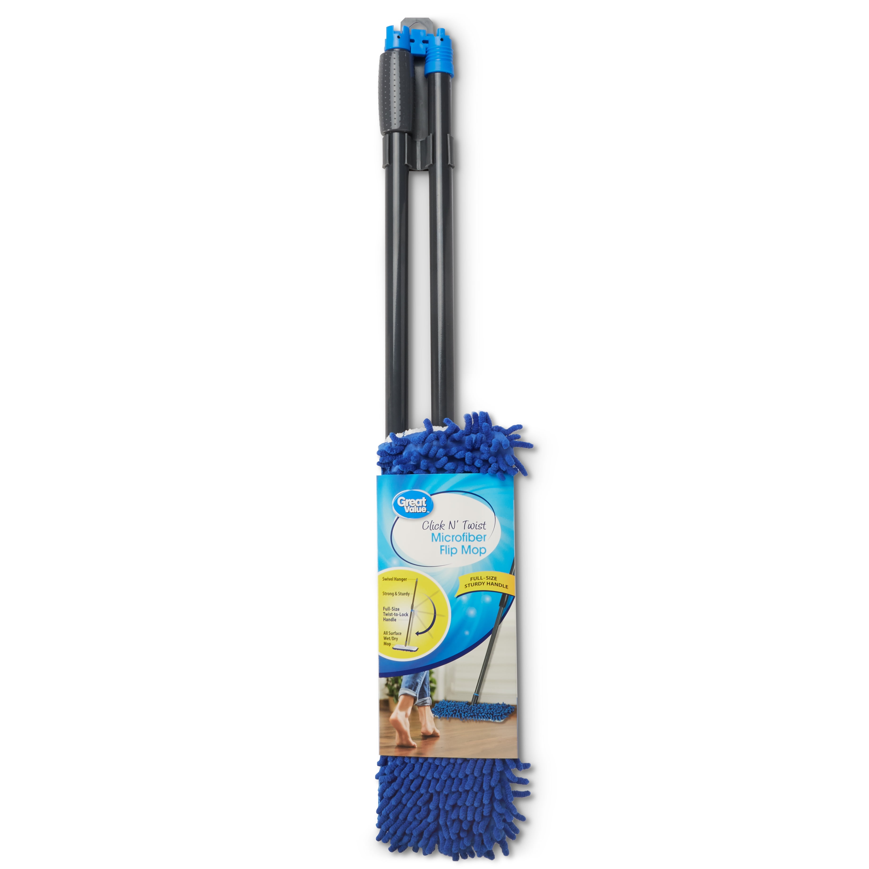 Great Value Click N' Twist Microfiber Flip Mop - Walmart.com