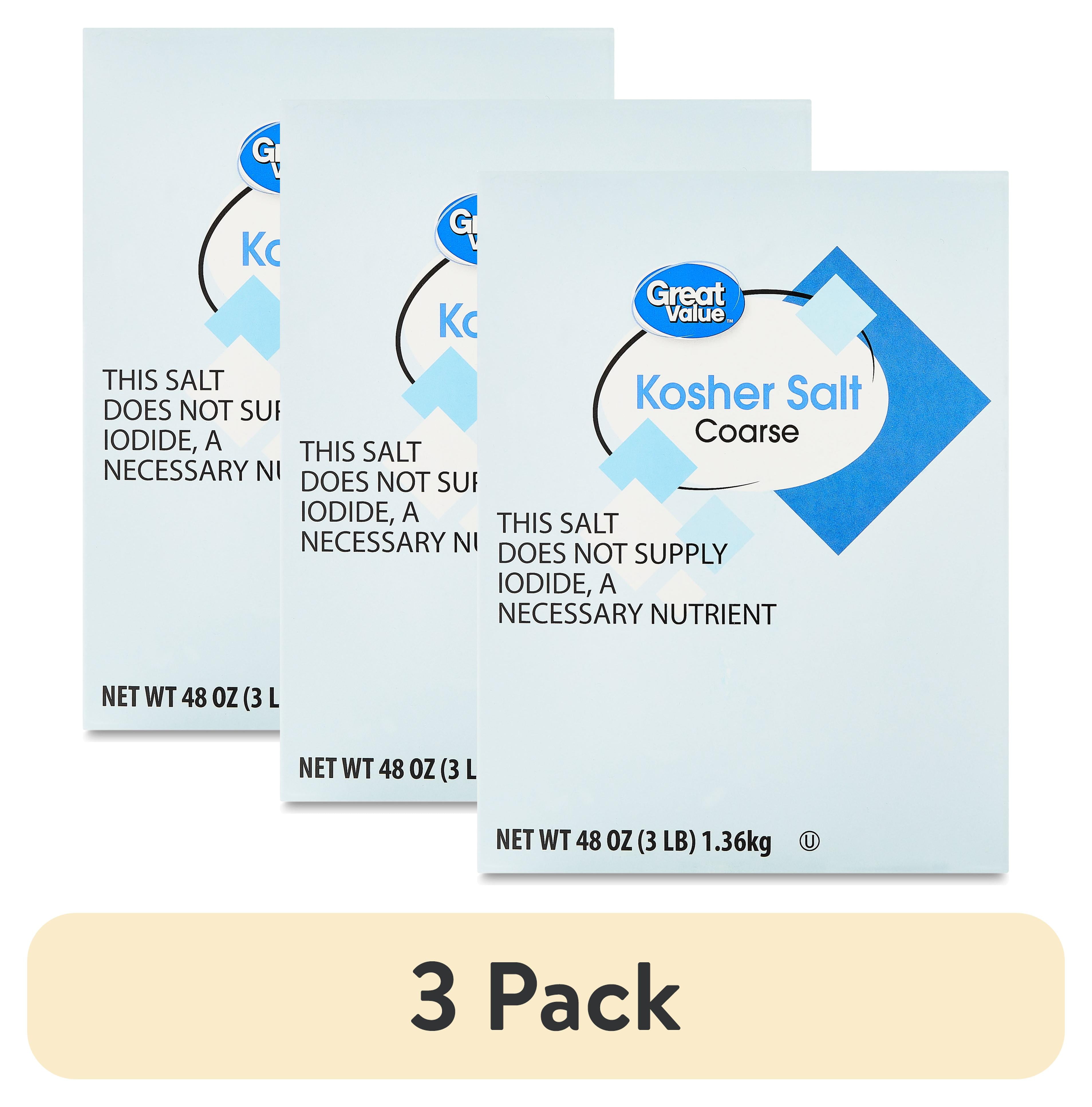 (3 pack) Great Value Coarse Kosher Salt, 48 oz - Walmart.com