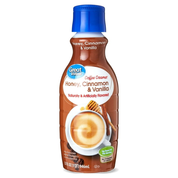 Great Value Coffee Creamer, Honey Cinnamon & Vanilla, 32 fl oz ...