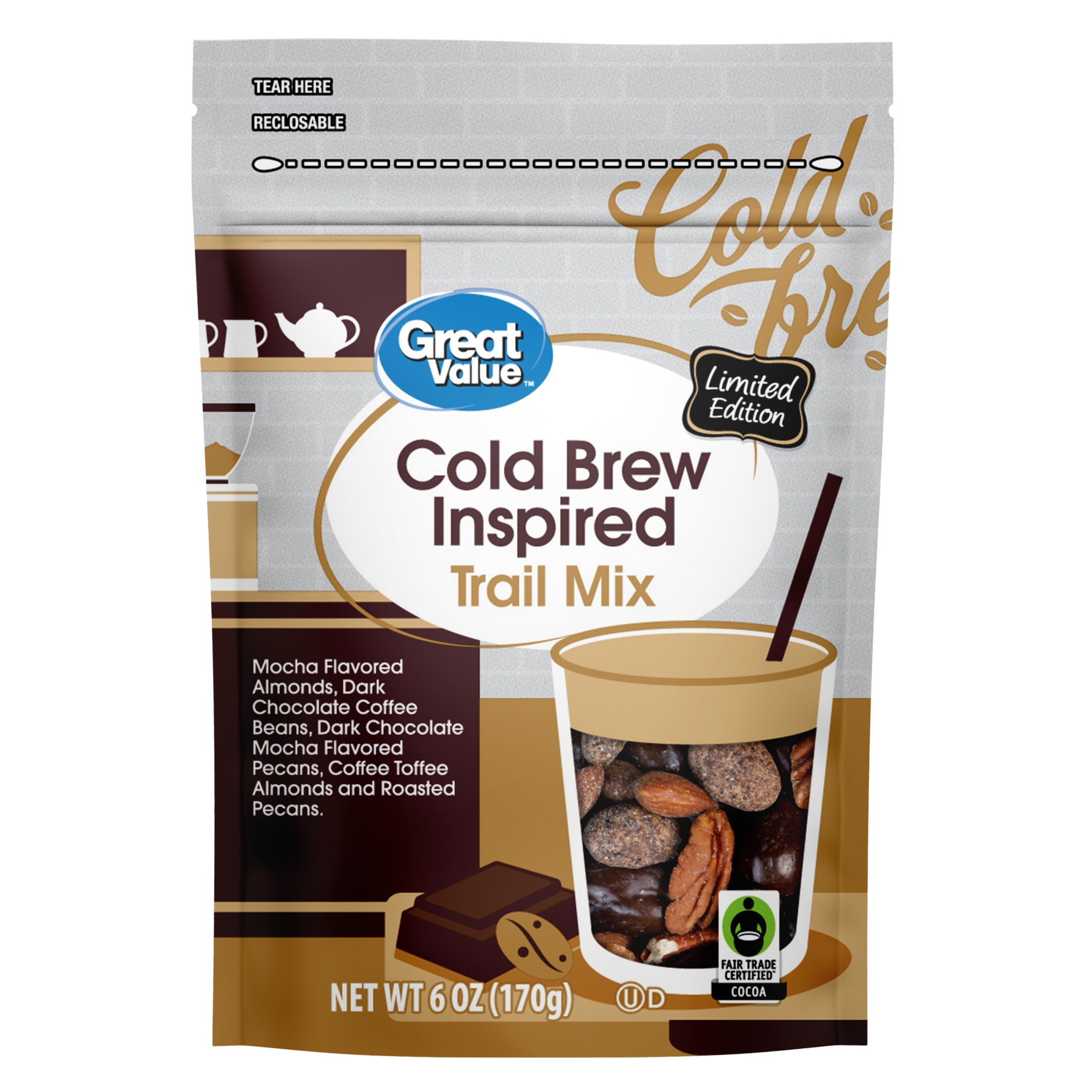 Great Value Cold Brew Inspired Trail Mix, 6 oz - Walmart.com