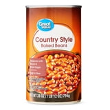 Great Value Baked Beans 28 oz Can with Bacon Brown Sugar, Country Style ...
