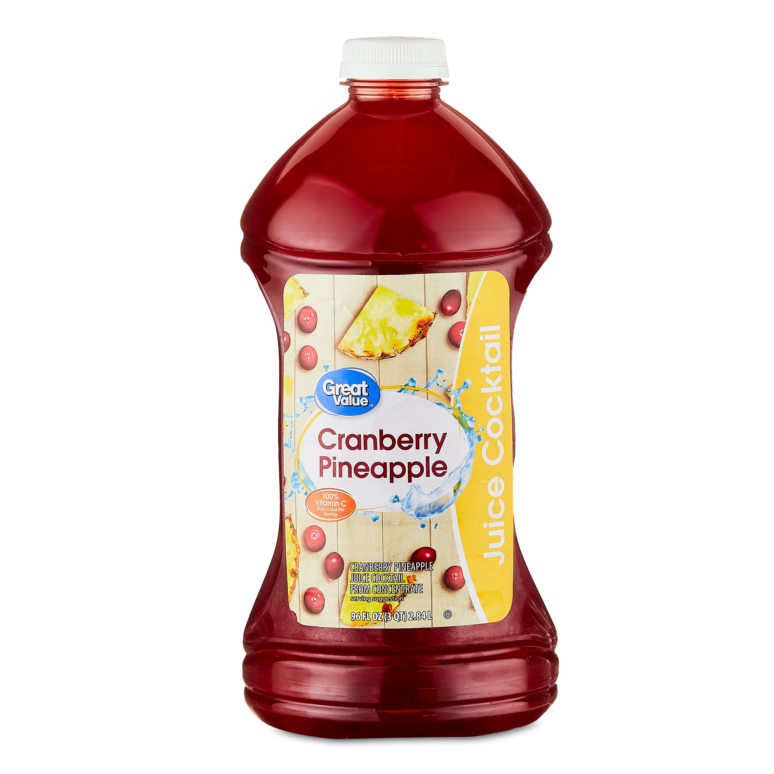 Great Value Cranberry Pineapple Juice Cocktail 96 Fl Oz