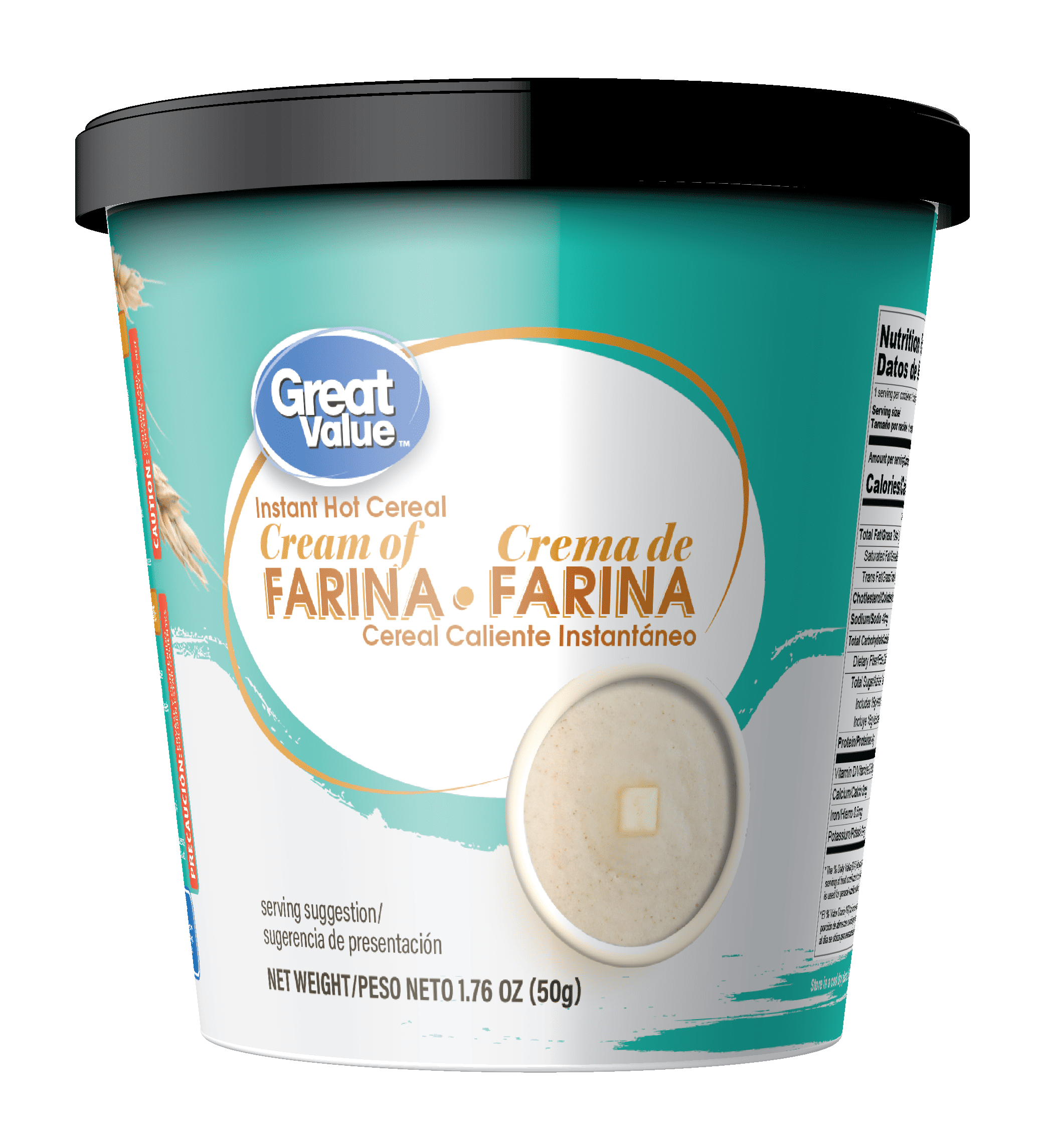 Great Value, Cream Of Farina, Instant Hot Cereal, 1.76 Oz - Walmart.com