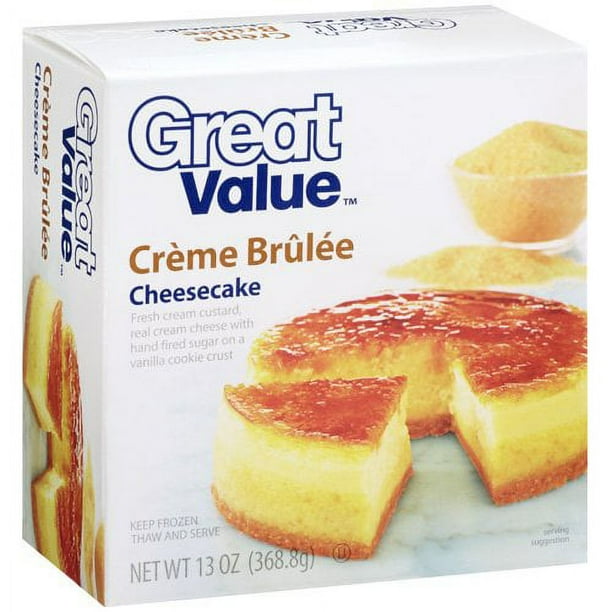 Great Value Creme Brulee Cheesecake, 13 oz (Frozen) - Walmart Business ...