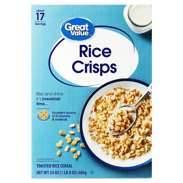Great Value Crisp Rice Breakfast Cereal, 24 oz - Walmart Business Supplies