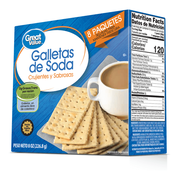 Great Value Crispy and Tasty Soda Crackers 8oz, Box - Walmart.com