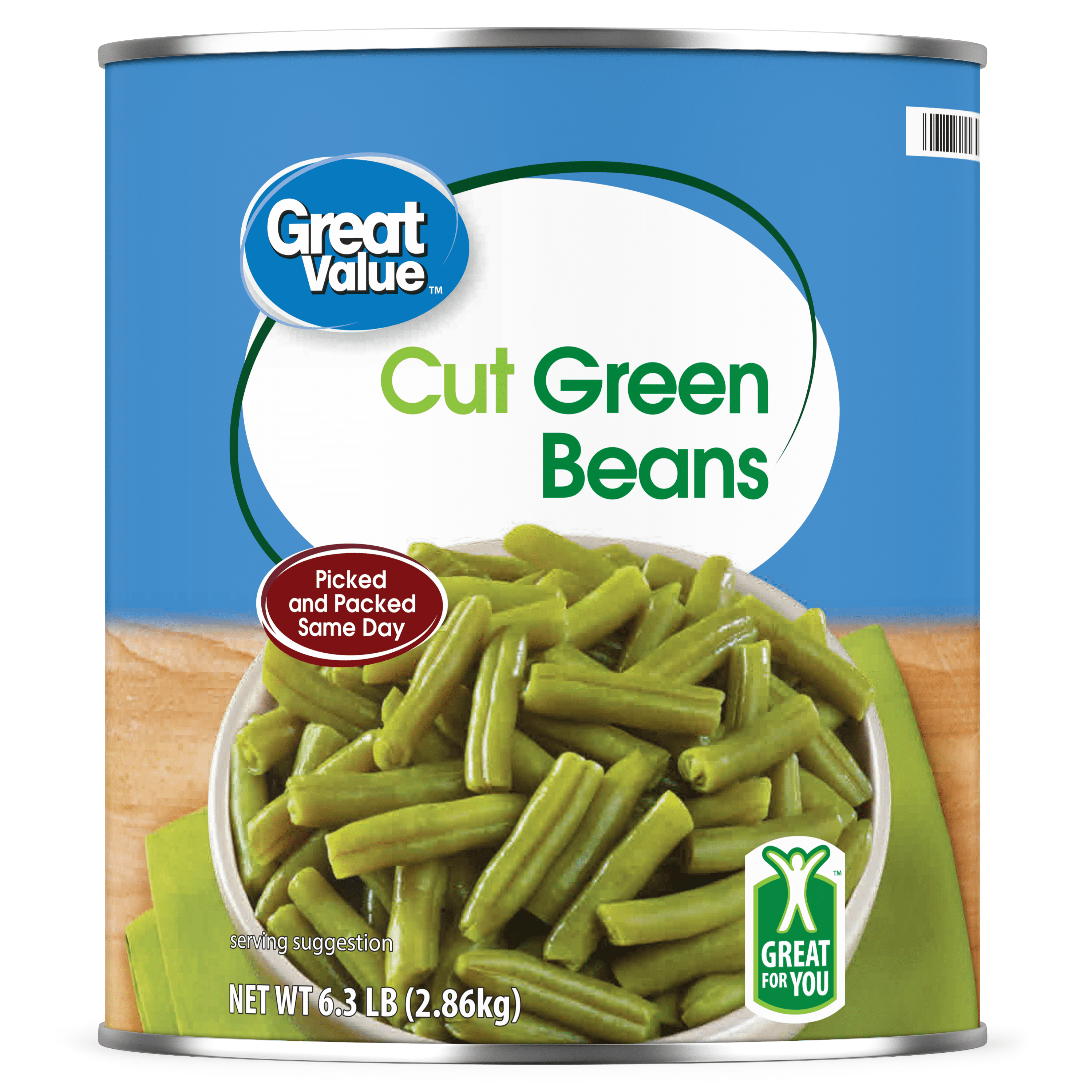 Great Value Cut Green Beans, Fresh and Tender, Kosher, 101 Oz - Walmart.com