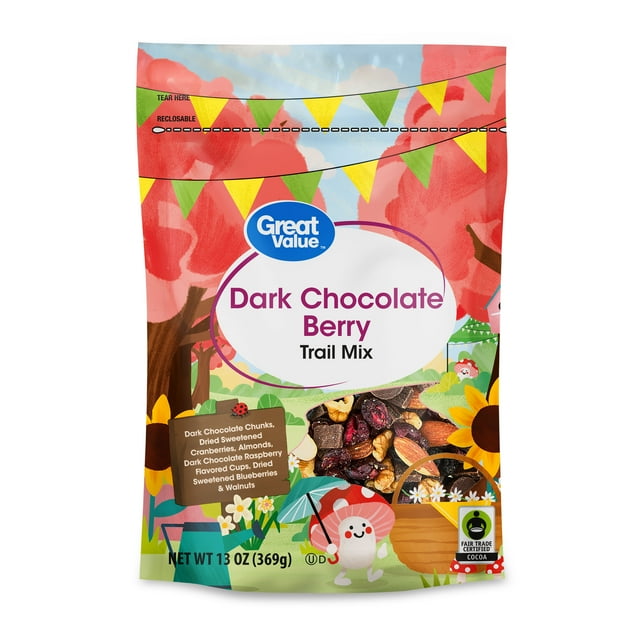 Great Value Dark Chocolate Berry Trail Mix, 13 oz - Walmart.com