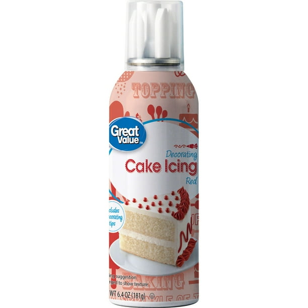 Great Value Decorating Cake Icing, Red, 6.4 oz - Walmart Business Supplies