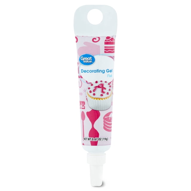 Great Value Decorating Gel Icing, Pink, 0.67 oz - Walmart.com