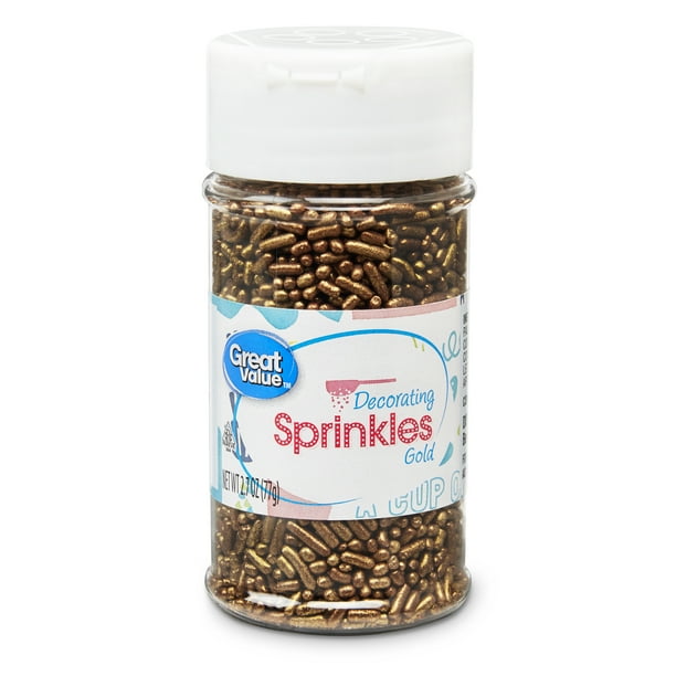 Great Value Decorating Sprinkles, Gold, 2.7 oz - Walmart Business Supplies