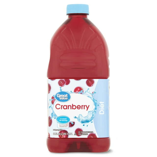 Great Value Diet Cranberry Juice Beverage, 64 fl oz - Walmart.com