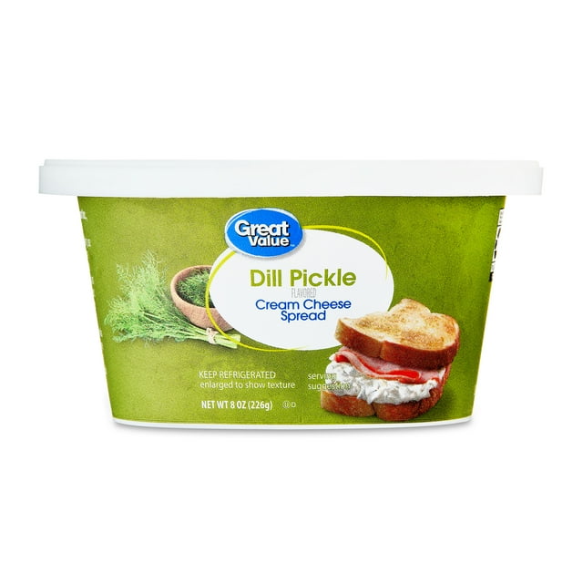 Great Value Dill Pickle Cream Cheese Spread, 8 oz Tub - Walmart ...
